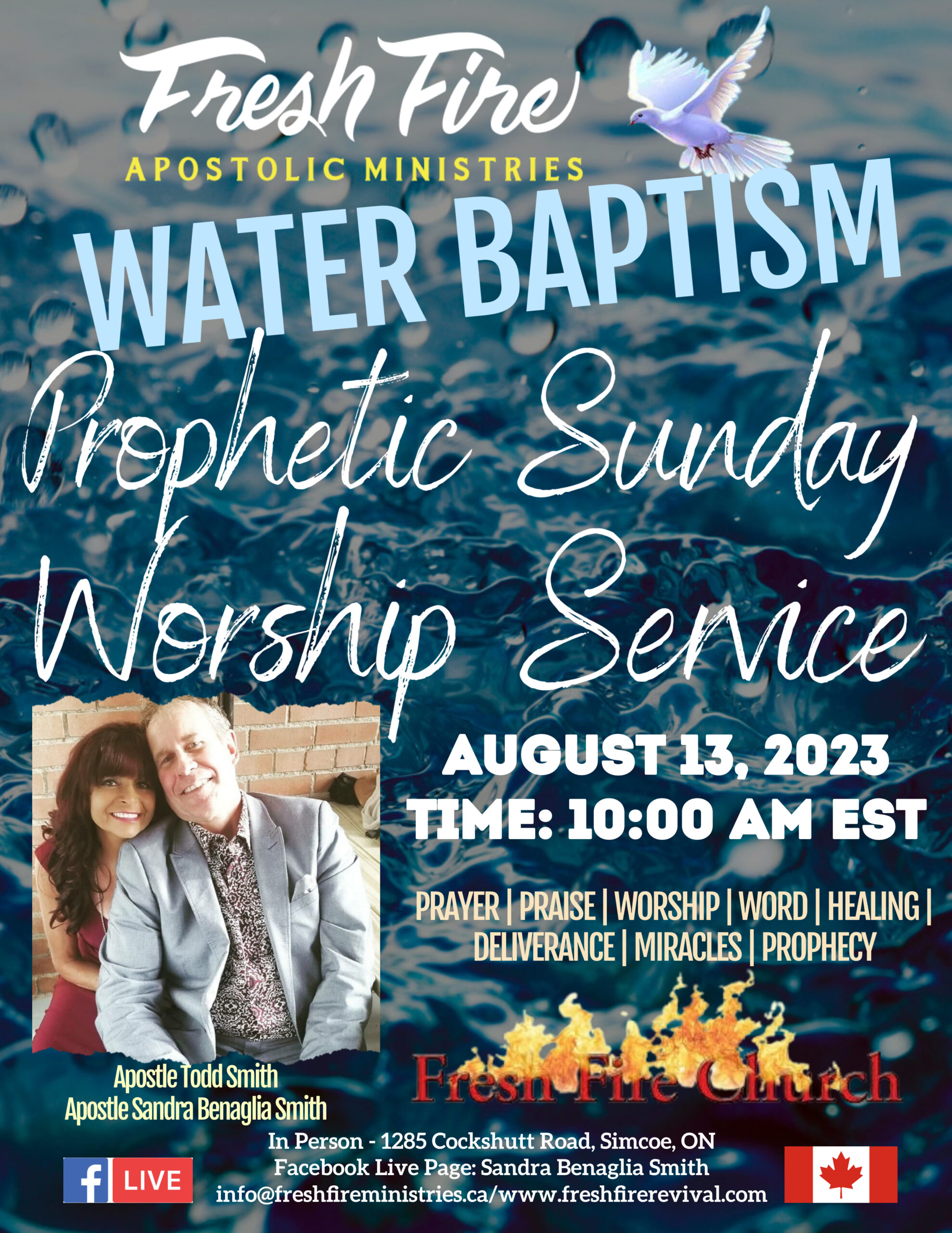 Fresh Fire "SPECIAL WATER BAPTISM" Prophetic Sunday Worship Service ...