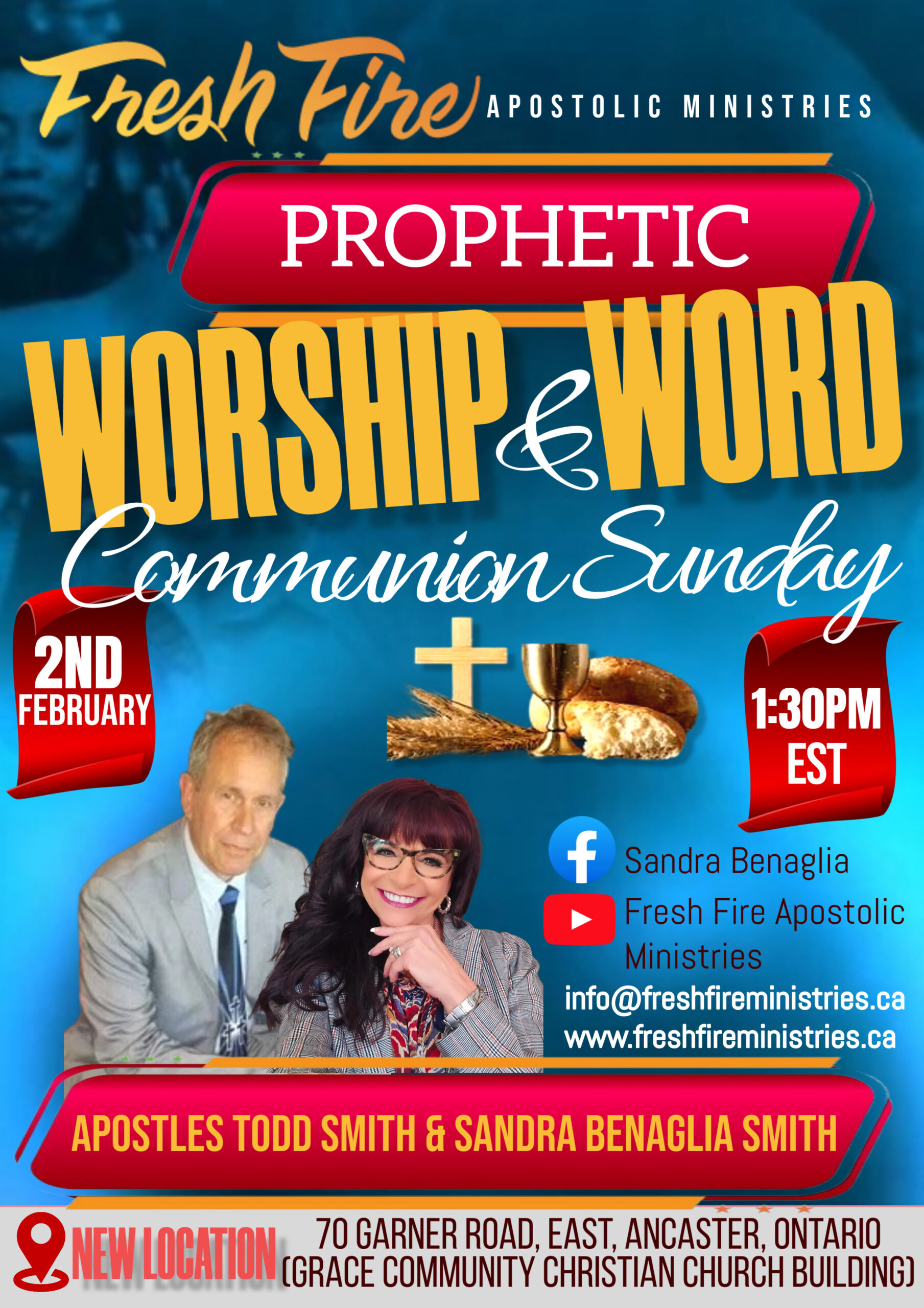 NEW LOCATION FOR FRESH FIRE'S PROPHETIC WORSHIP & WORD COMMUNION SUNDAY ...